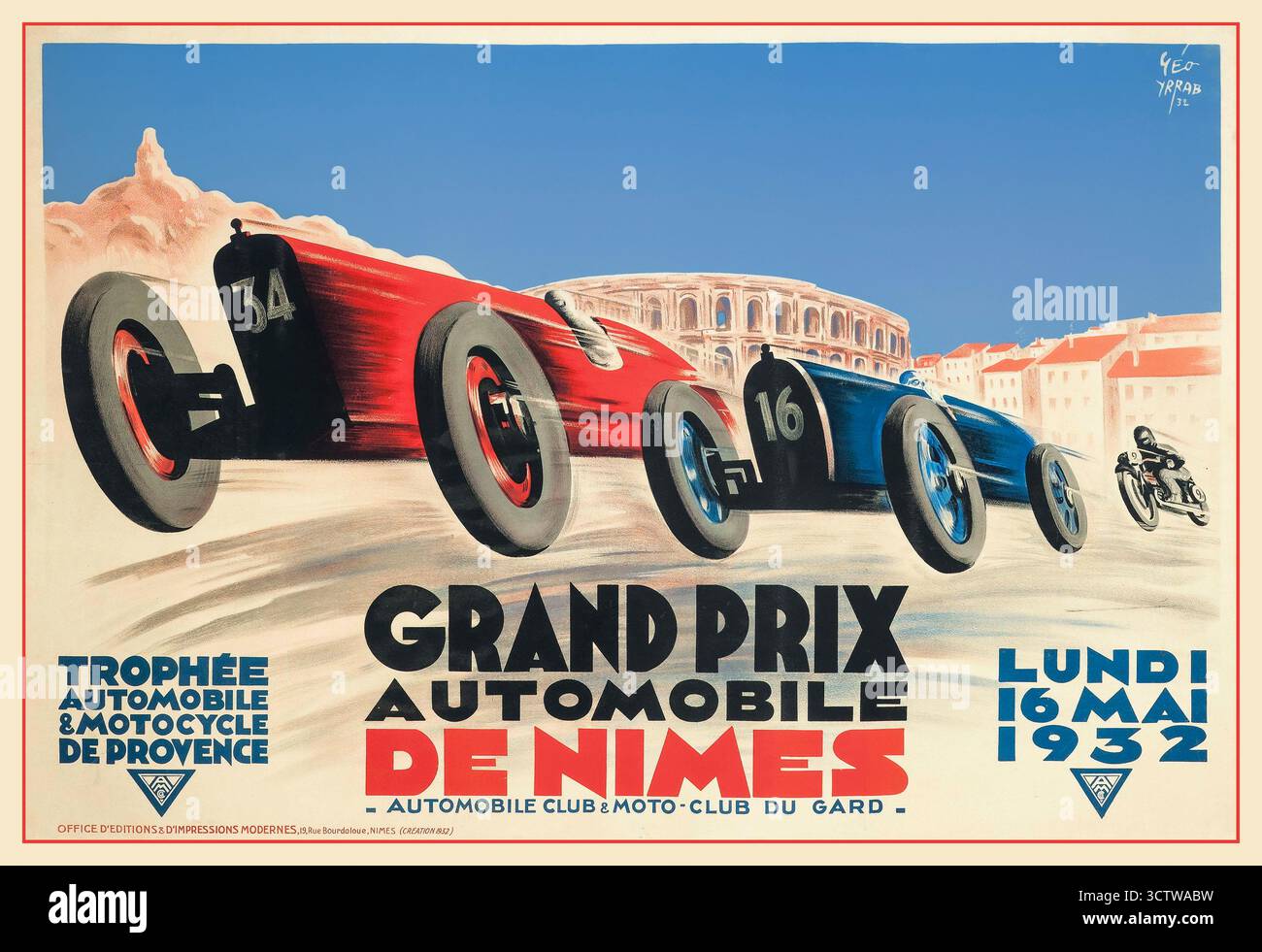 Nimes grand prix poster hi-res stock photography and images - Alamy