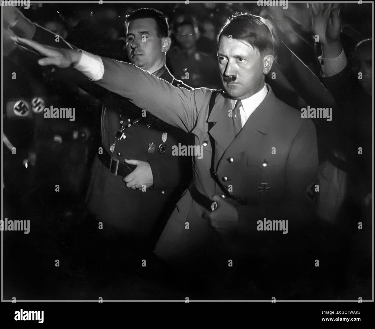 1930s Nuremberg Adolf Hitler at a rally in Nuremberg, Germany, in 1933 ...