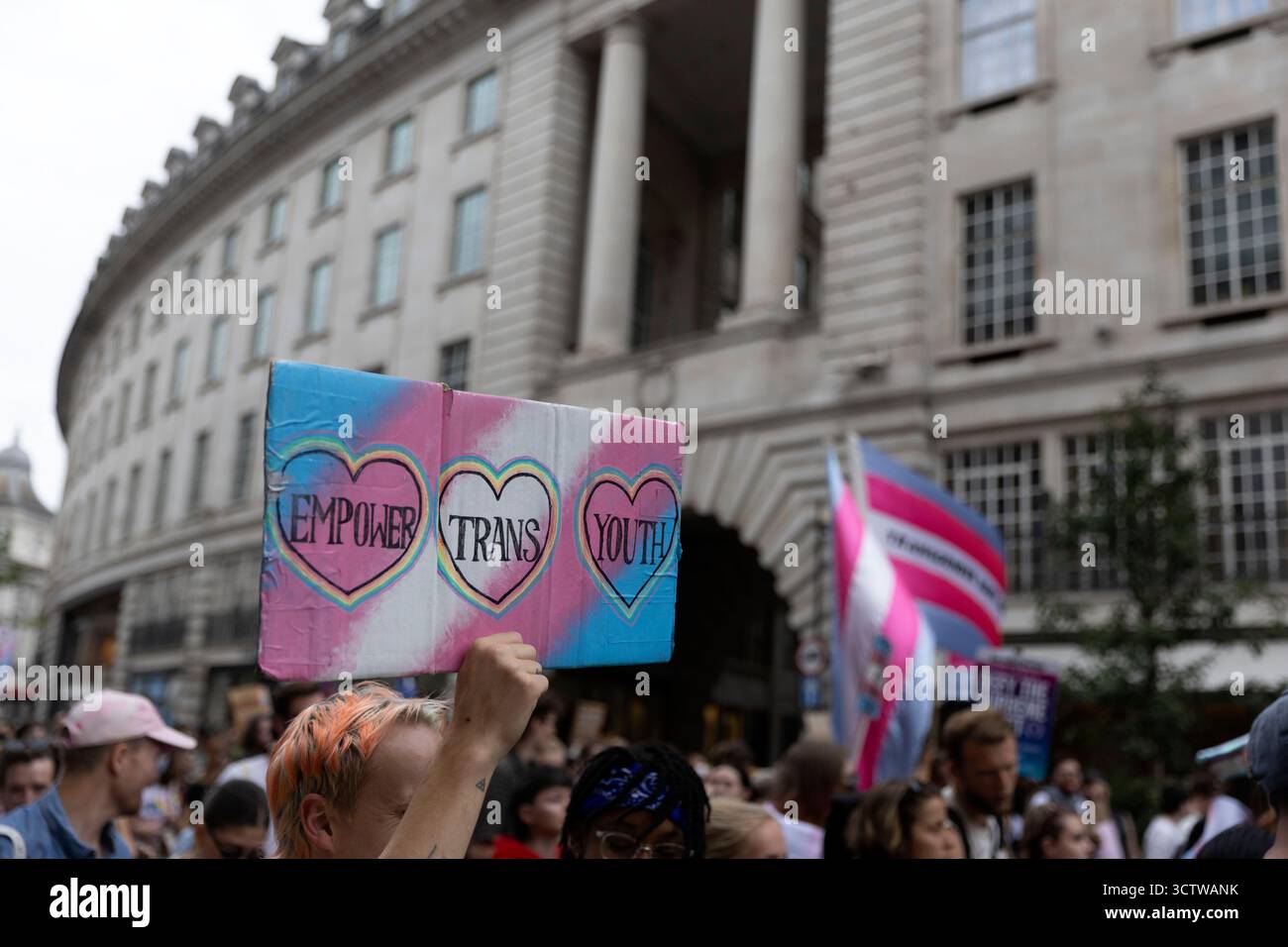 Participants march during the annual London Trans+ Pride in central ...