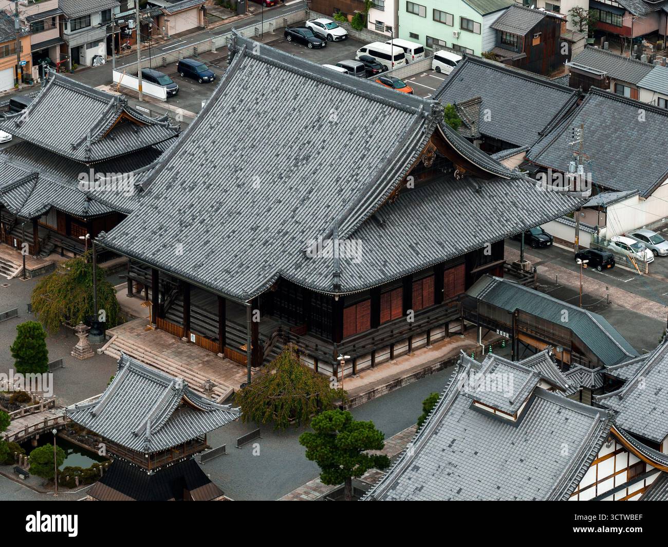 Serene aerial view japanese temple hi-res stock photography and images ...