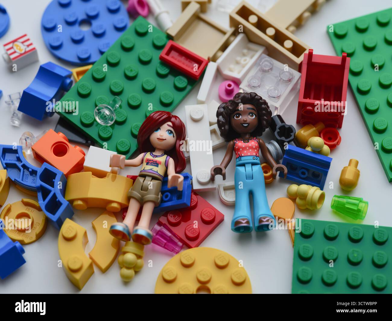 Tambov, Russian Federation - October 06, 2025 Two Lego Friends ...