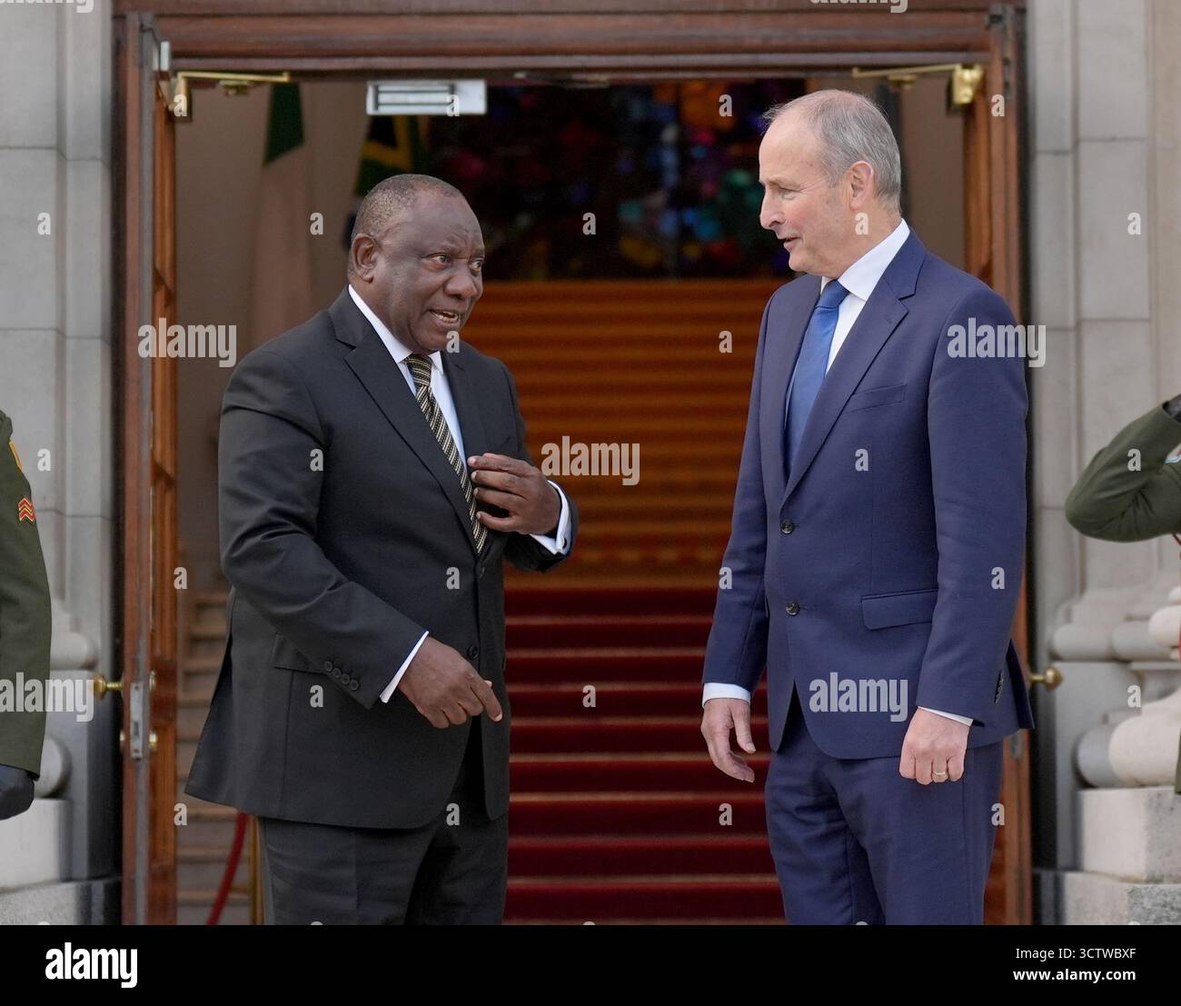 Taoiseach Micheal Martin with South African President Cyril Ramaphosa ...