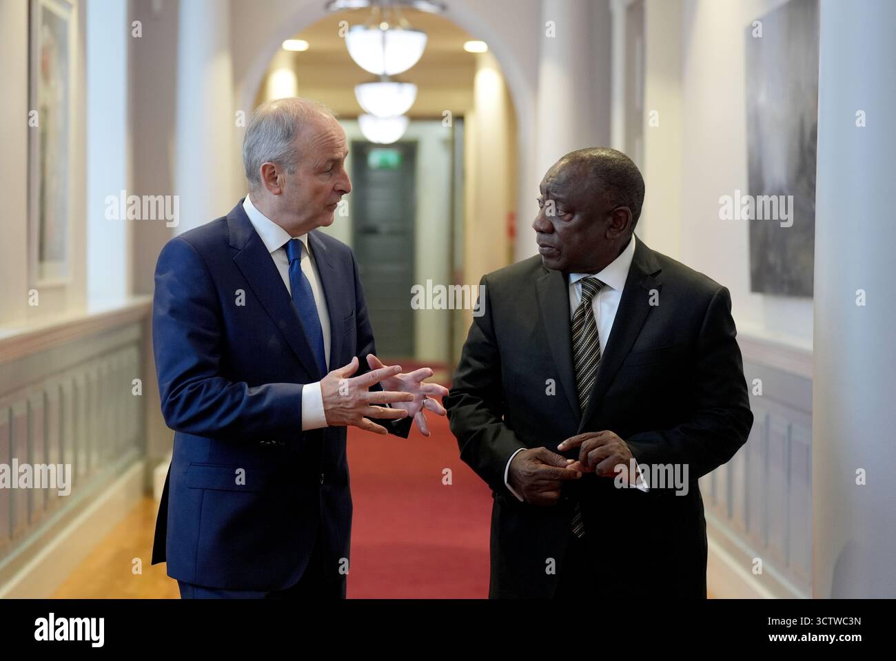 Taoiseach Micheal Martin with South African President Cyril Ramaphosa ...