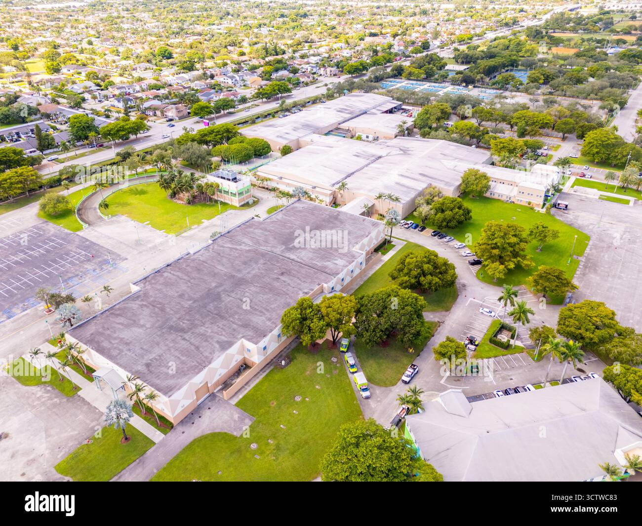 Miami, FL, USA - October 7, 2025: Aerial photo of the Miami Dade Youth ...