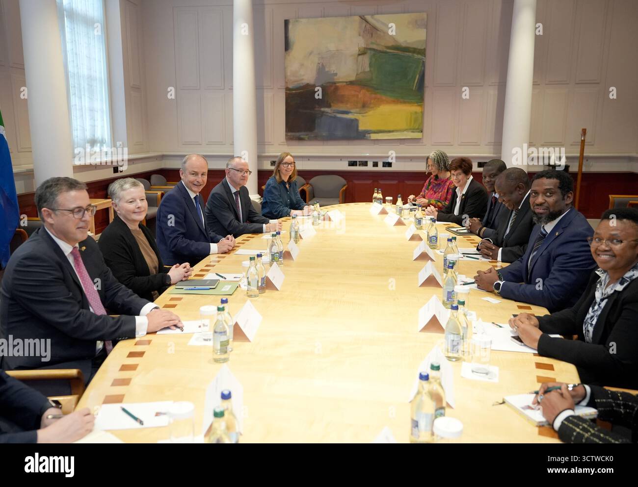 Taoiseach Micheal Martin with South African President Cyril Ramaphosa ...
