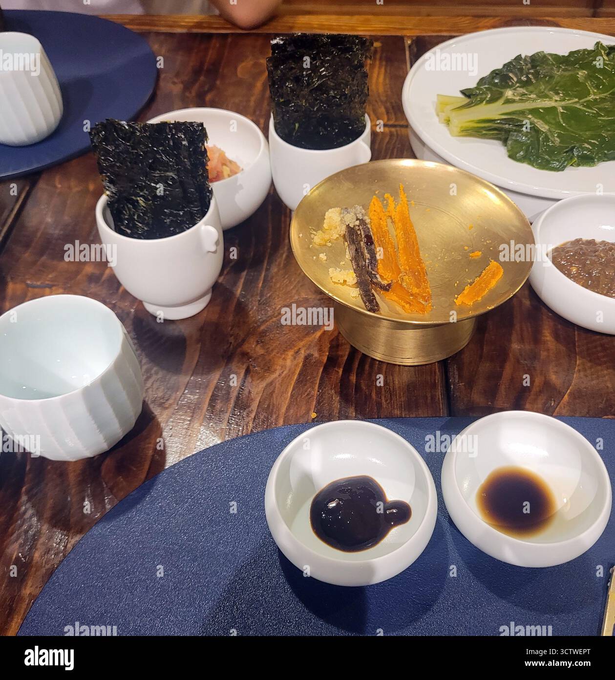 A photograph of traditional Korean cuisine in Gyeongju, South Korea ...