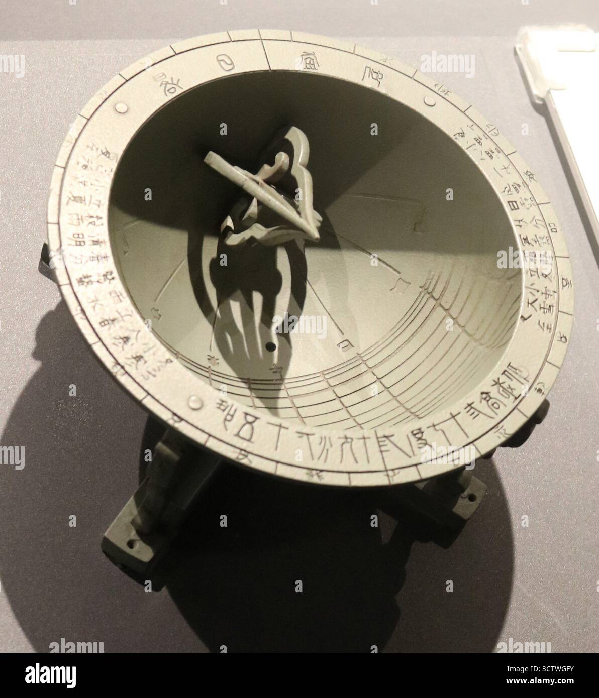 A photograph of an Angbuilgu (????, ????), a hemispheric sundial from ...