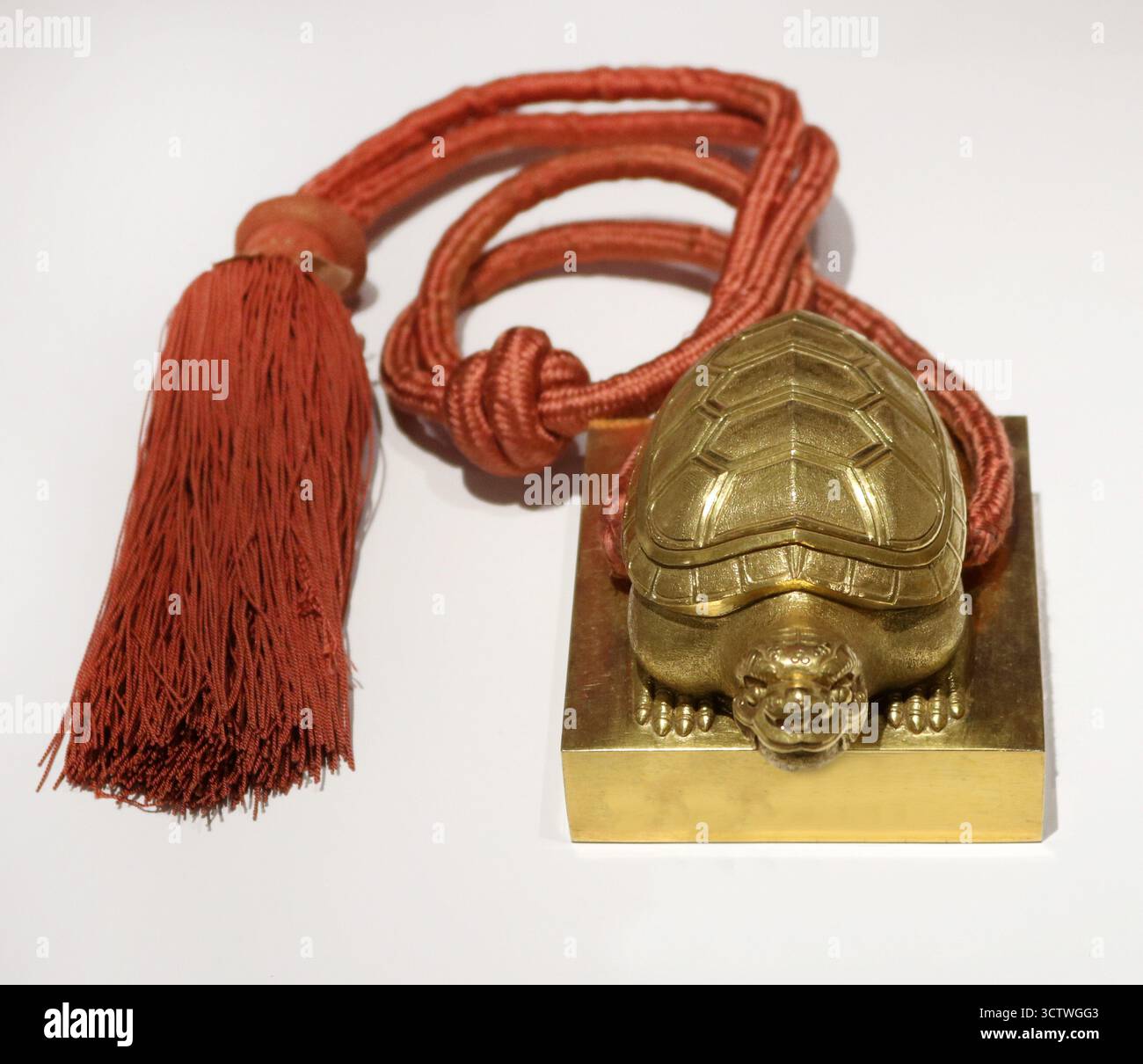 A photograph of the Golden Royal Seal for the Investiture of Queen ...