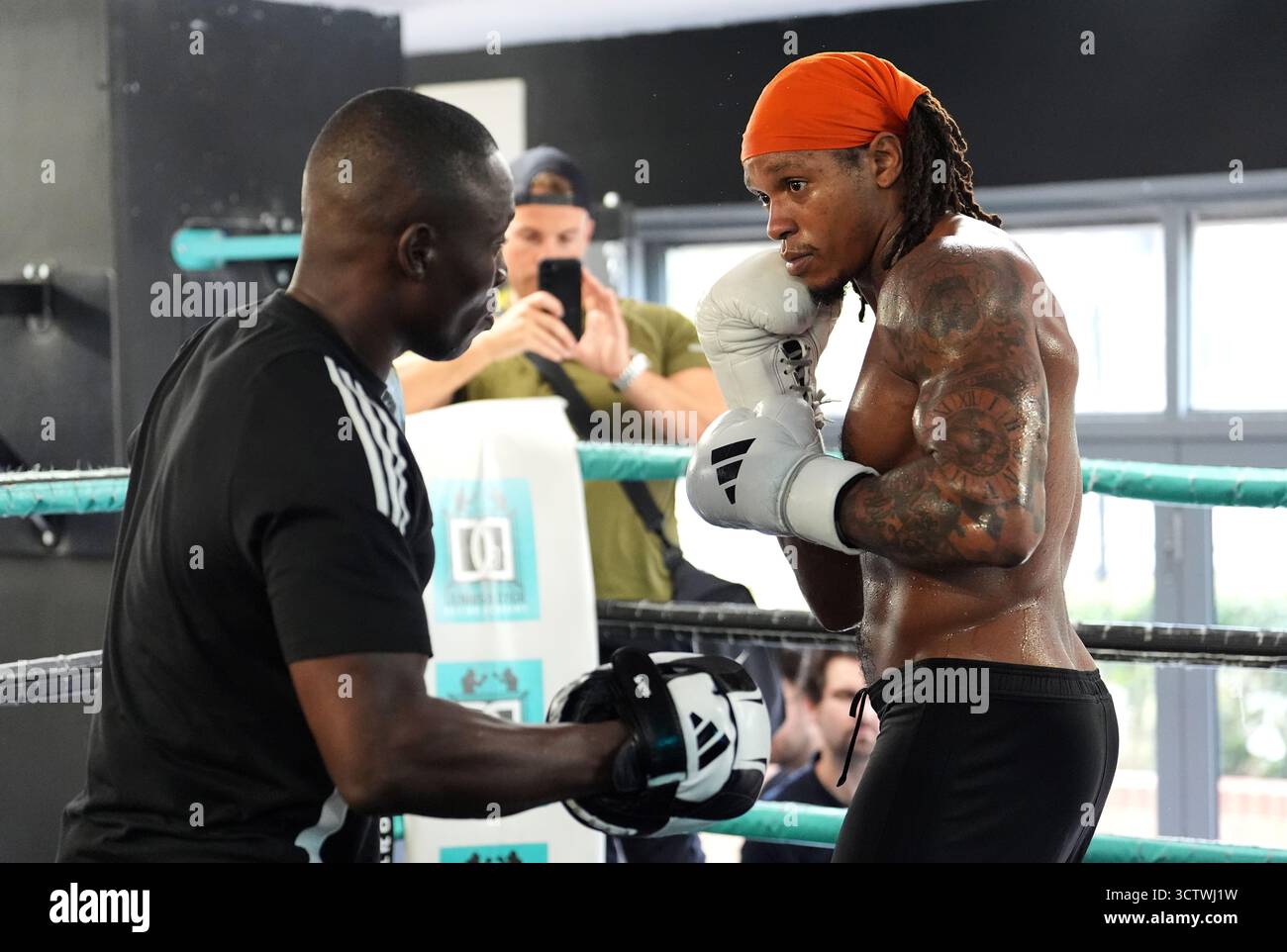 Anthony Yarde during a training session at Dennis & Dyer Boxing Academy ...