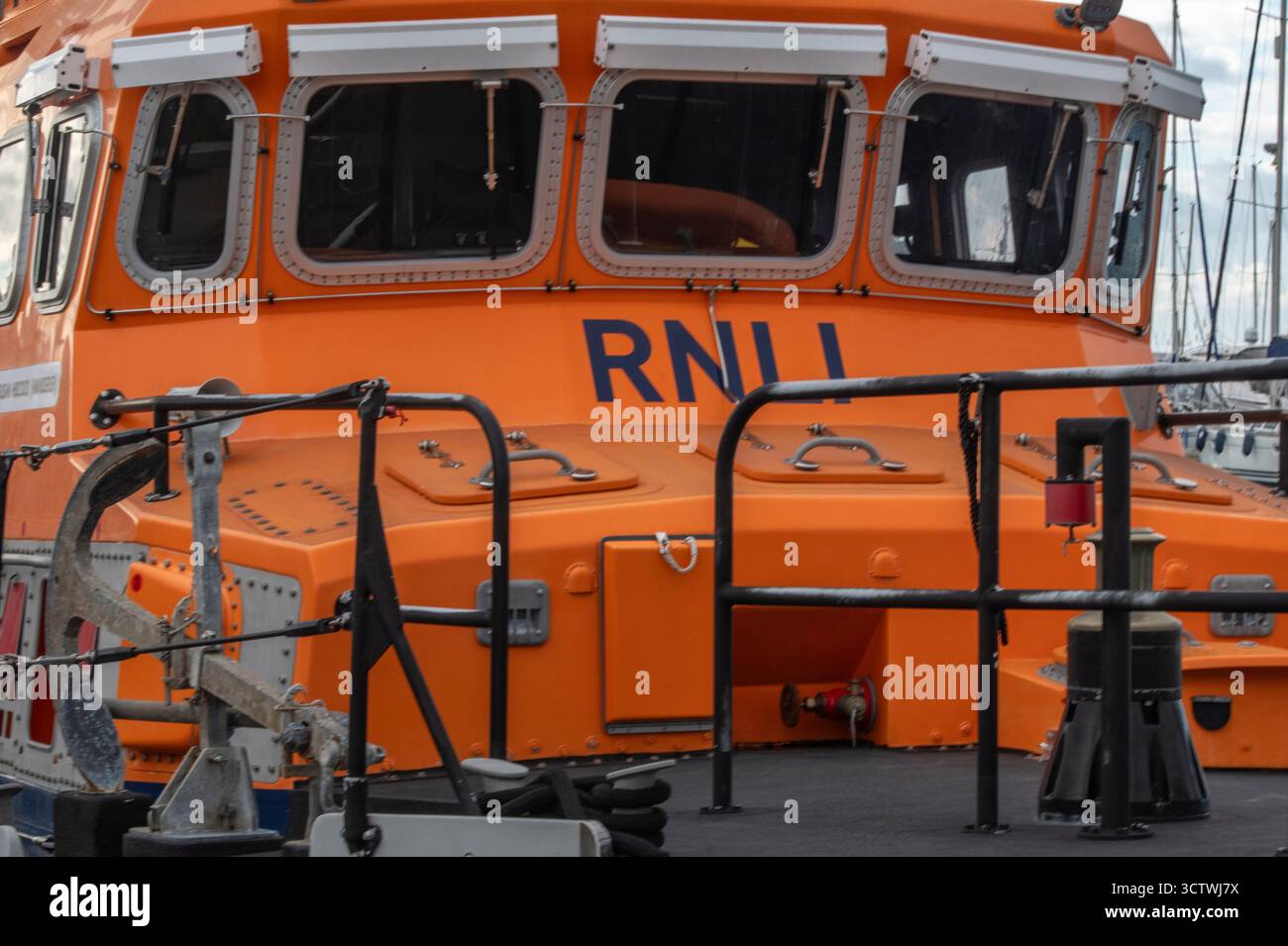 The Yarmouth Isle of wight Severn class RNLI lifeboat bridge and ...