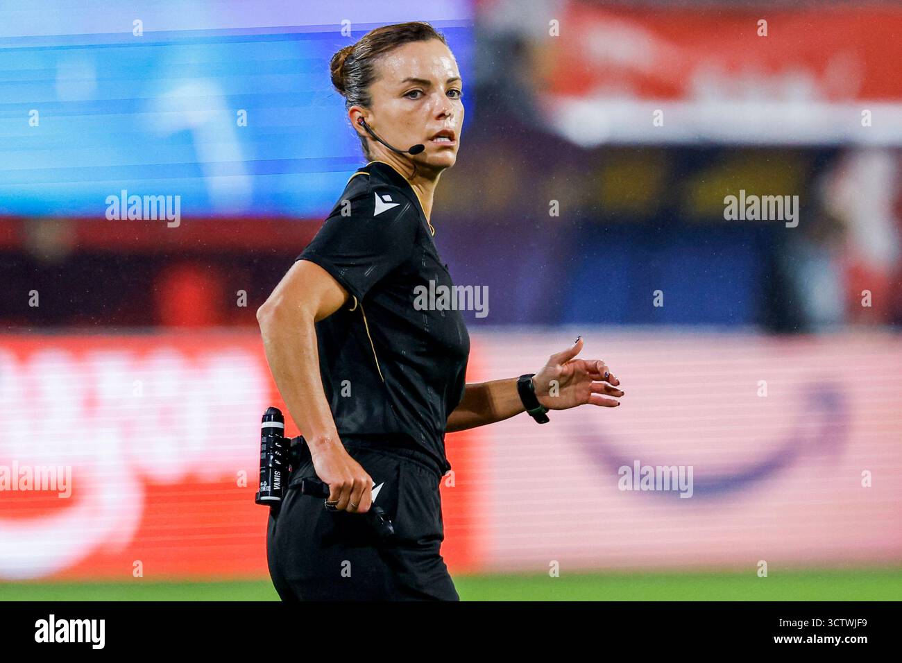 referee Marta Huerta De Aza looks on during the UEFA Women's Champions ...