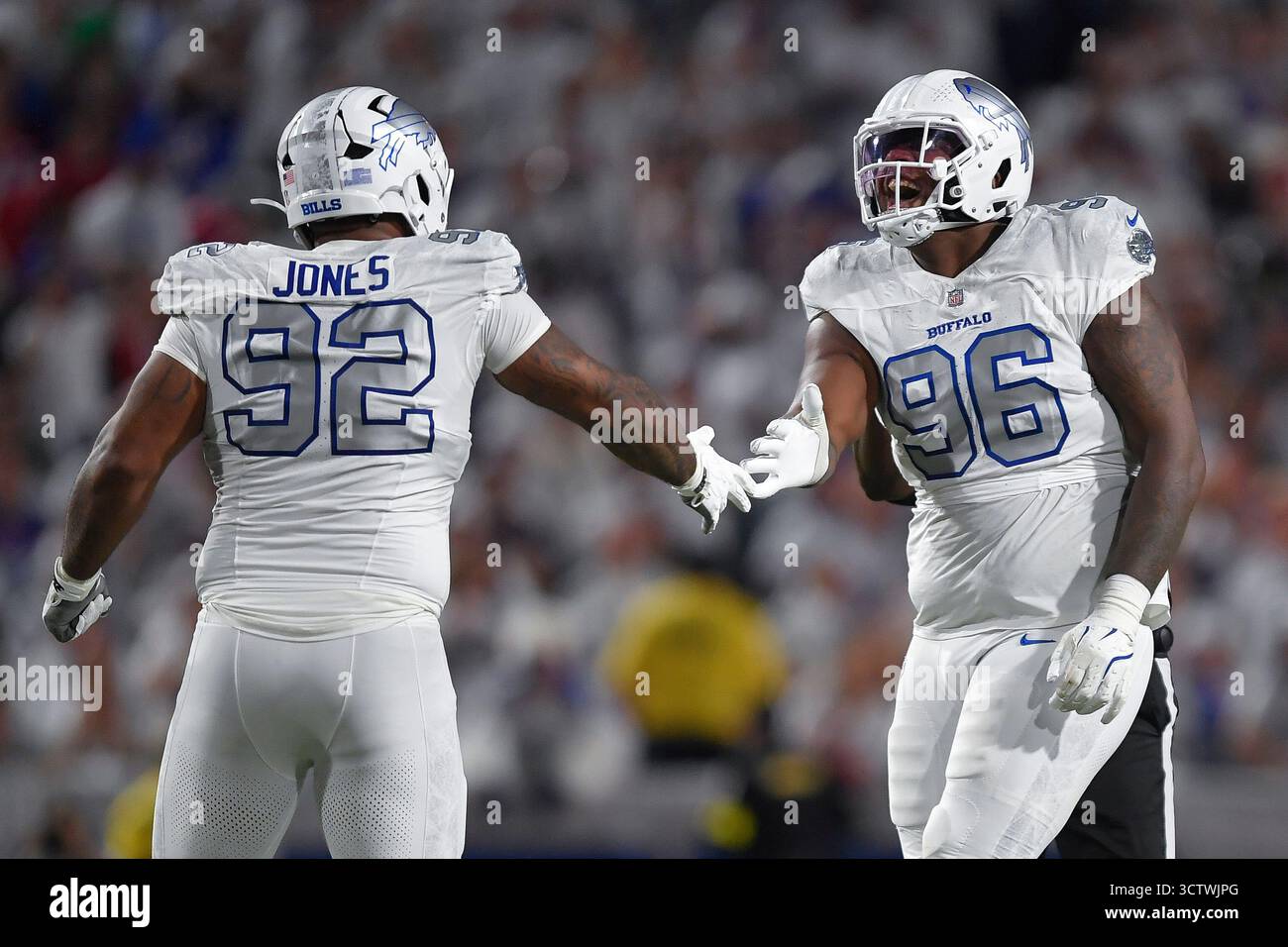 Buffalo Bills defensive tackle Deone Walker (96) celebrates with ...