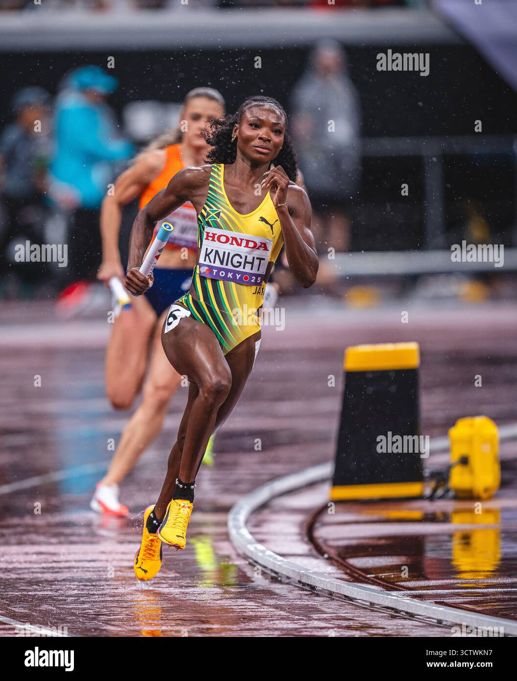 Andrenette Knight participating in the World Athletics Championships in ...