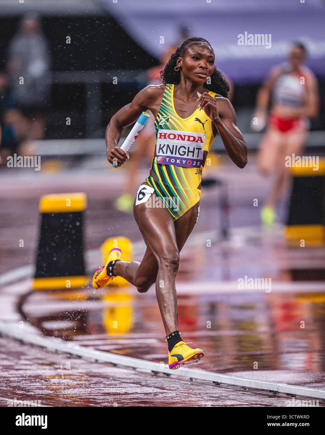 Andrenette Knight participating in the World Athletics Championships in ...