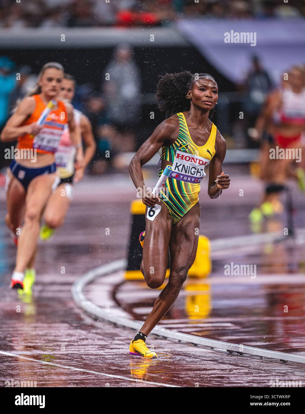 Andrenette Knight participating in the World Athletics Championships in ...