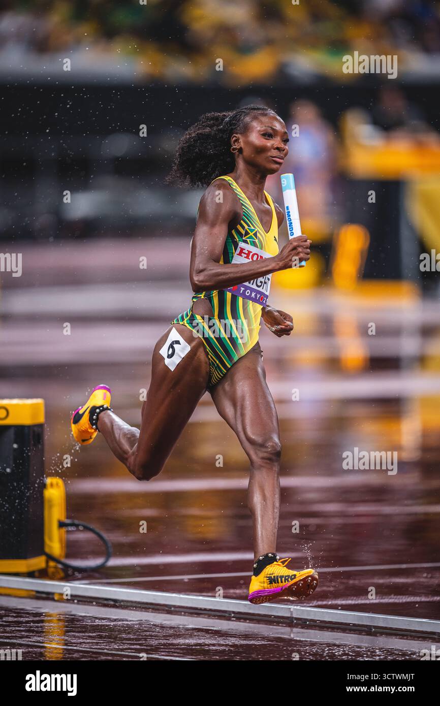 Andrenette Knight participating in the World Athletics Championships in ...
