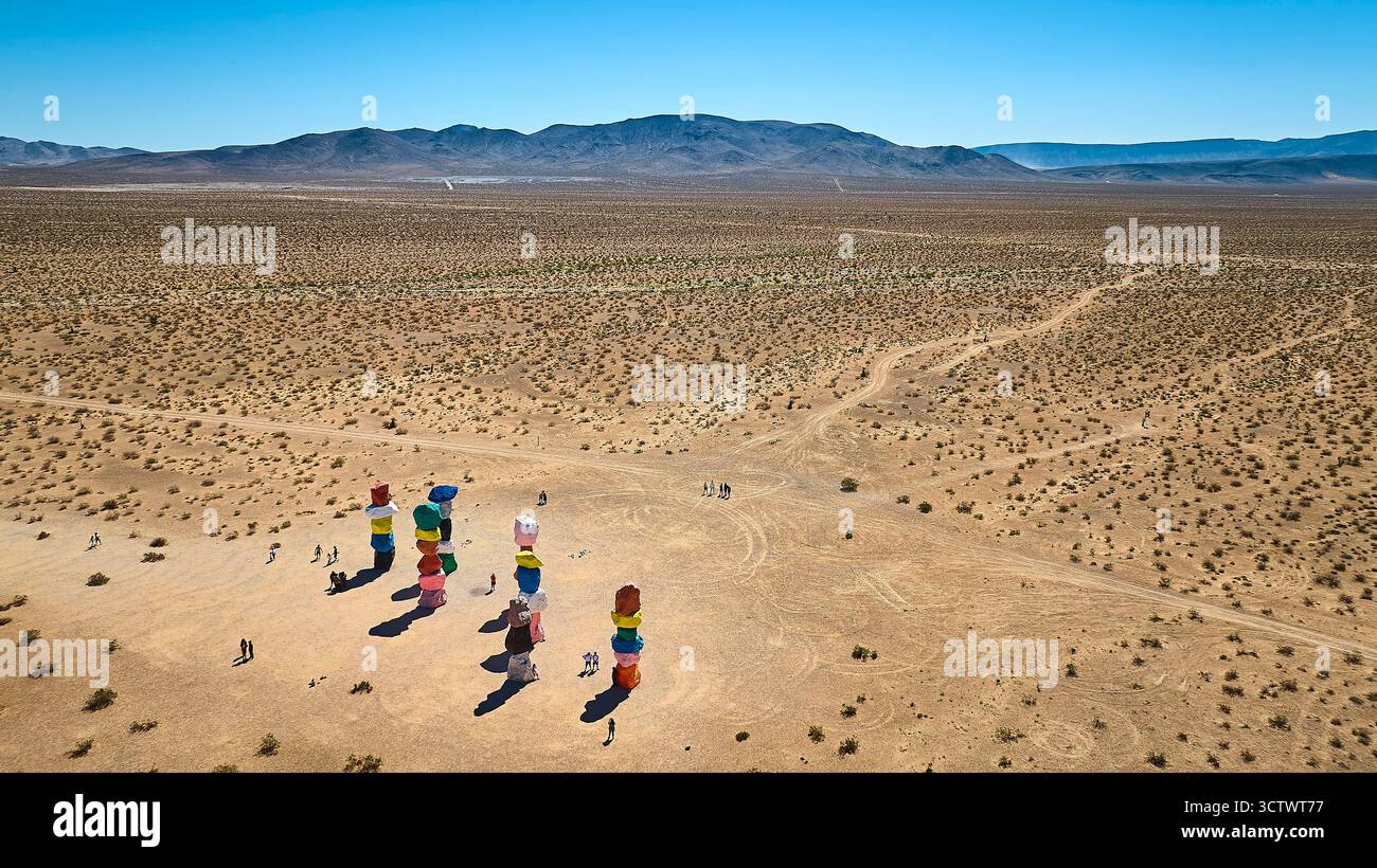 Aerial seven magic mountains hi-res stock photography and images - Alamy