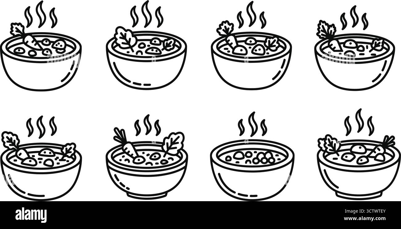 Ingredients vegetable broth Stock Vector Images - Alamy