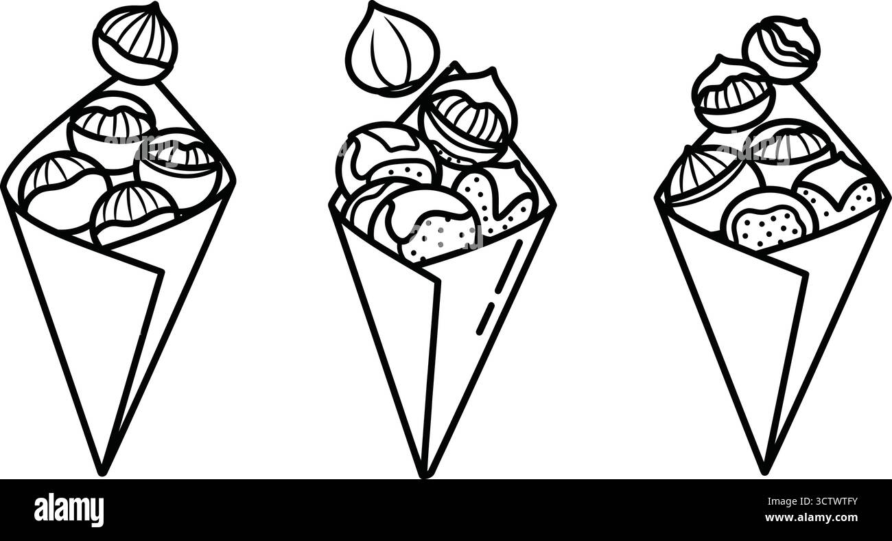 Roasted street snack Stock Vector Images - Alamy