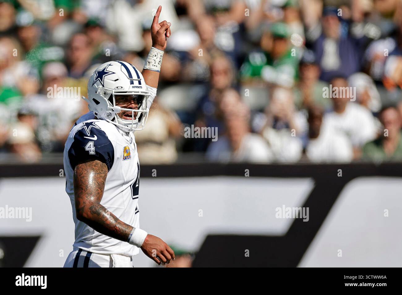 Dallas Cowboys quarterback Dak Prescott (4) reacts after a touchdown ...