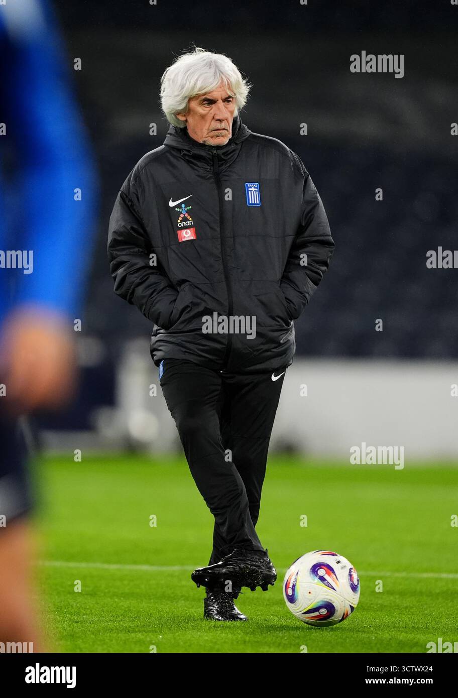 Greece manager Ivan Jovanovic during a training session at Hampden Park ...