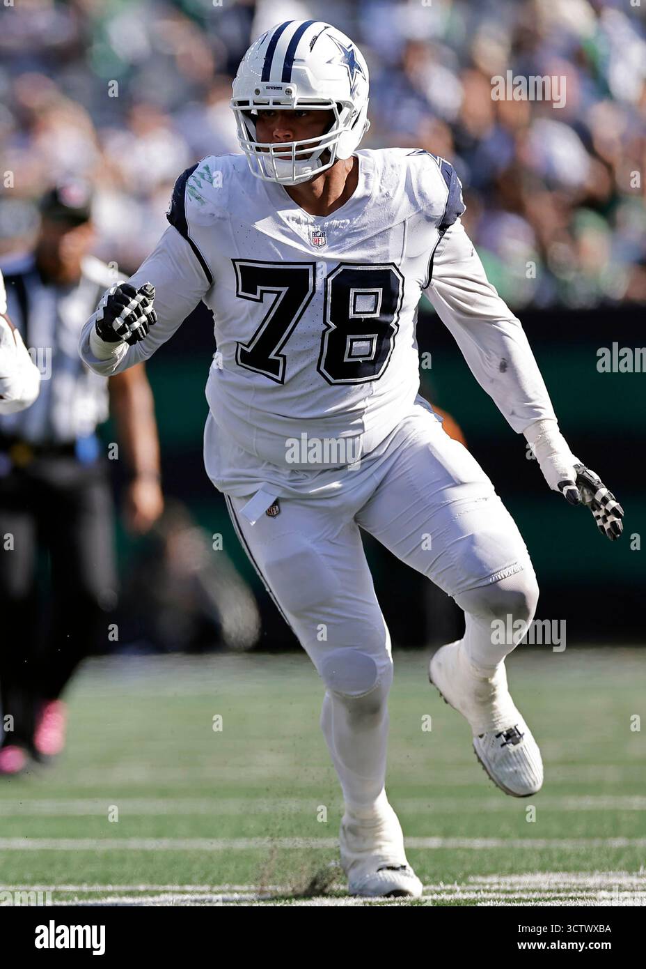 Dallas Cowboys offensive tackle Terence Steele (78) blocks during an ...