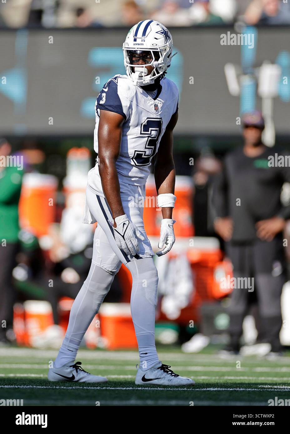Dallas Cowboys wide receiver George Pickens (3) reacts during an NFL ...