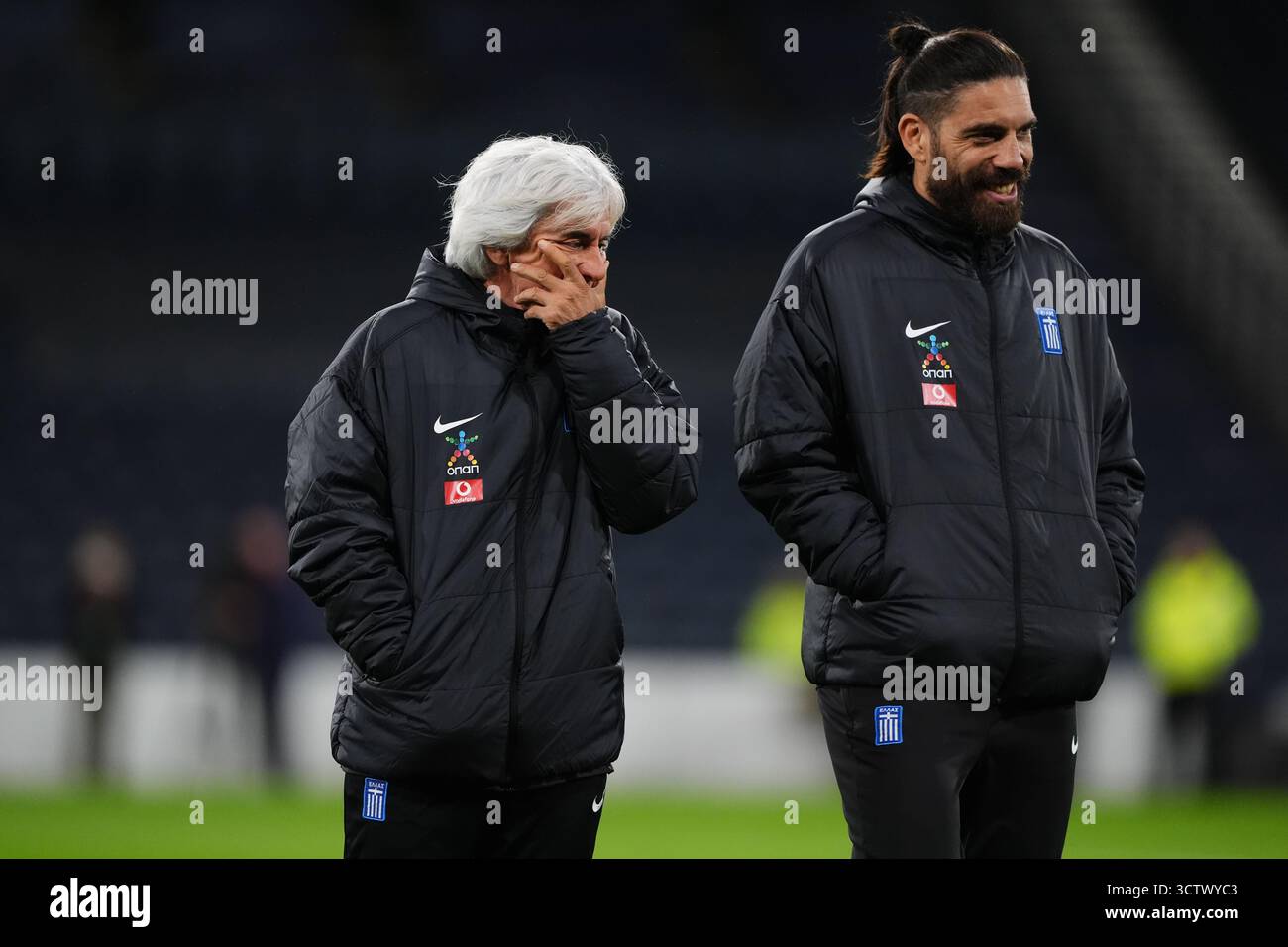 Greece manager Ivan Jovanovic during a training session at Hampden Park ...