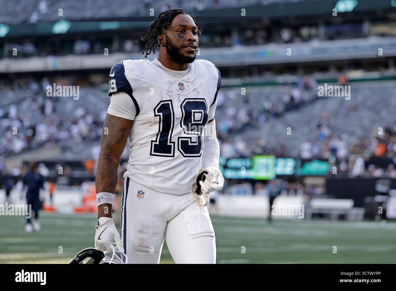Dallas Cowboys wide receiver Ryan Flournoy (19) runs off the field ...