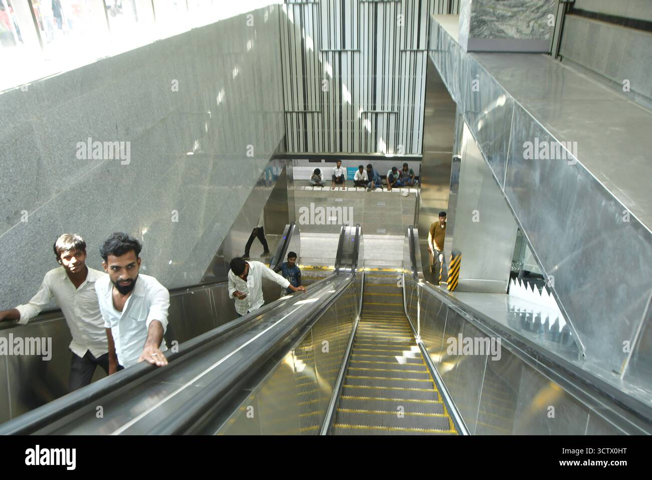 MUMBAI, INDIA - OCTOBER 8: A view of Kalbadevi Metro-3 station ready ...
