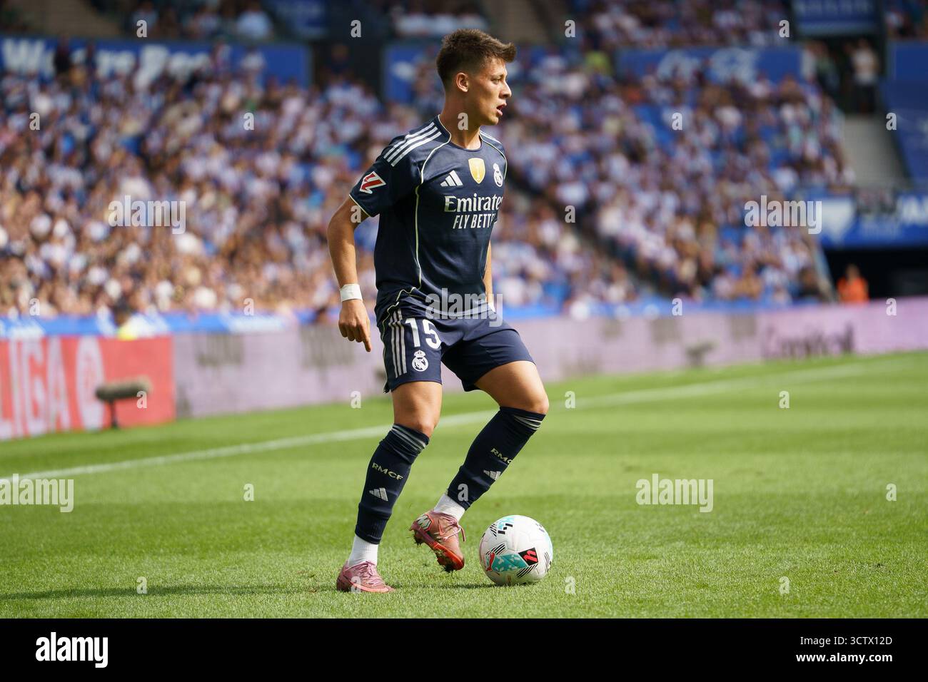 Arda Guler in action during the La Liga game between Real Sociedad and ...