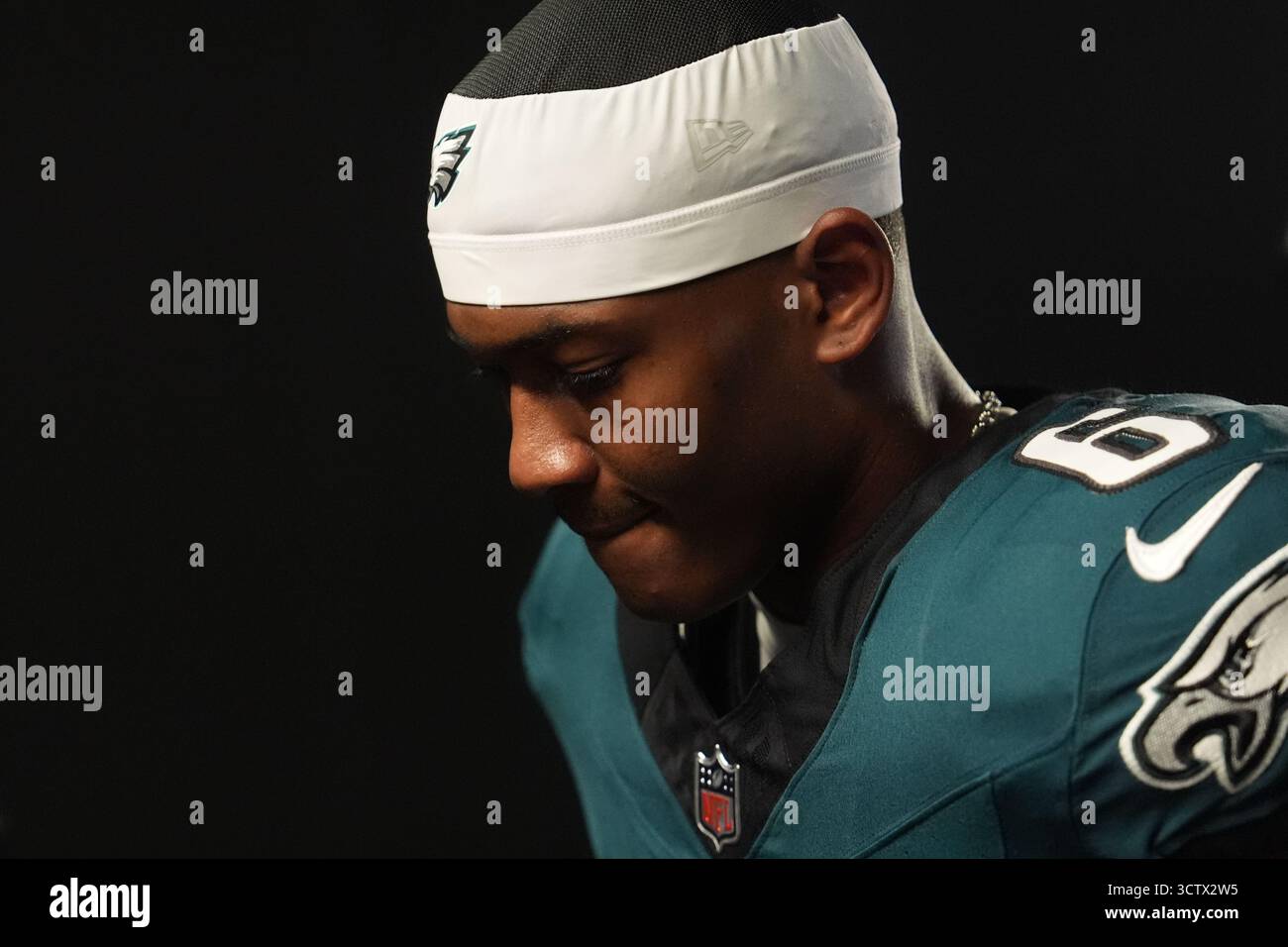 Philadelphia Eagles' Devonta Smith walks off the field before an NFL ...