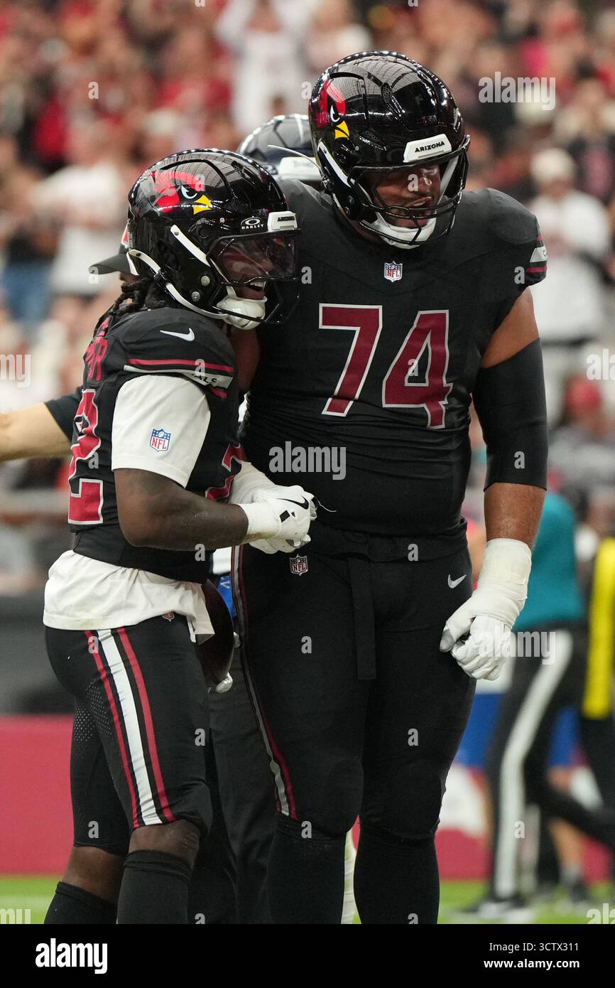 Arizona Cardinals running back Michael Carter (22) scores a touchdown ...