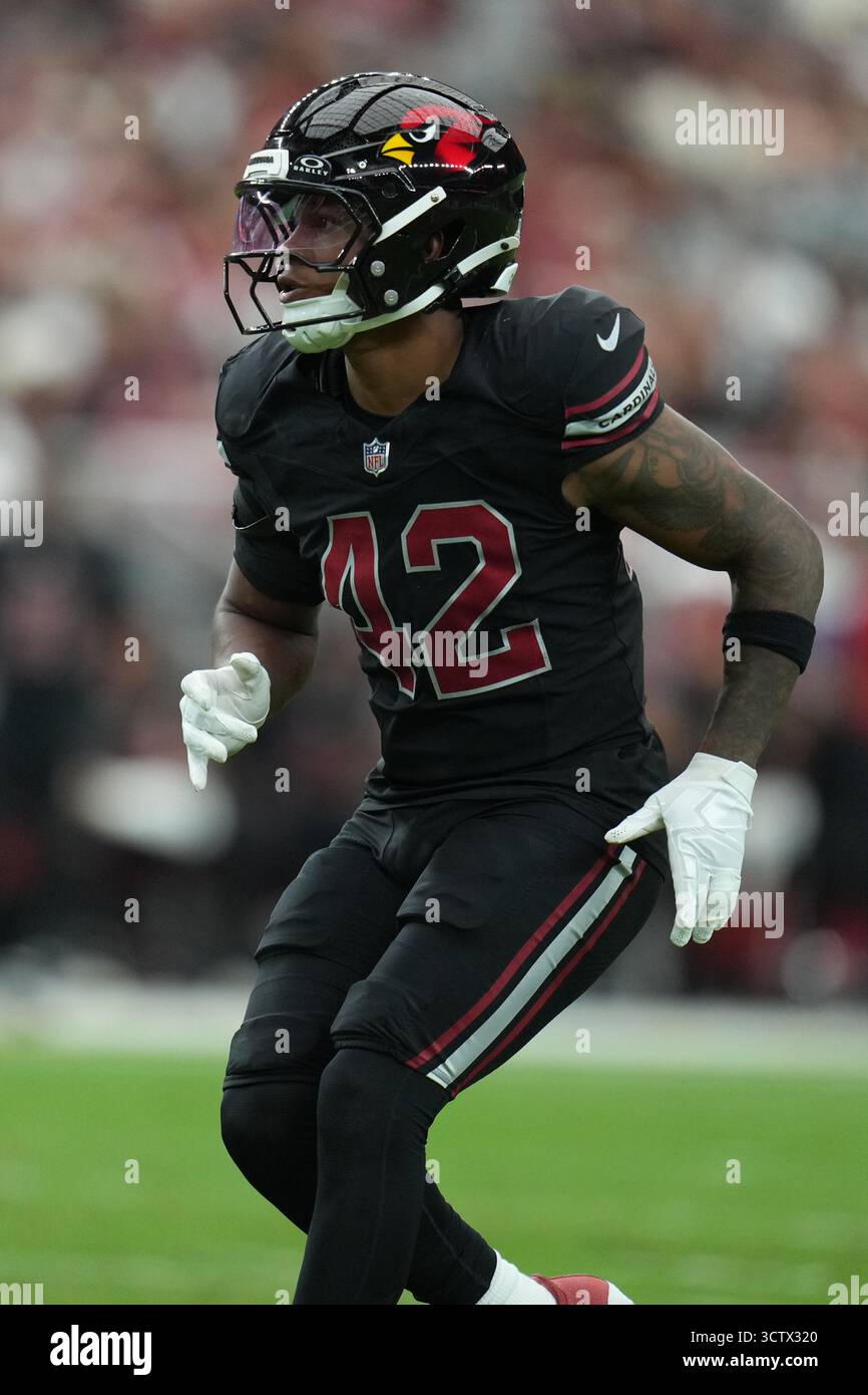 Arizona Cardinals safety Dadrion Taylor-Demerson (42) lines up during ...