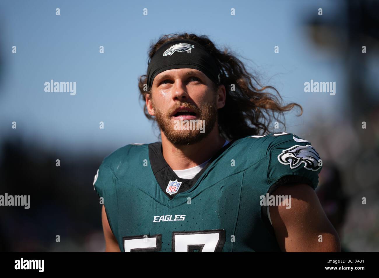 Philadelphia Eagles' Cal Adomitis walks off the field during halftime ...