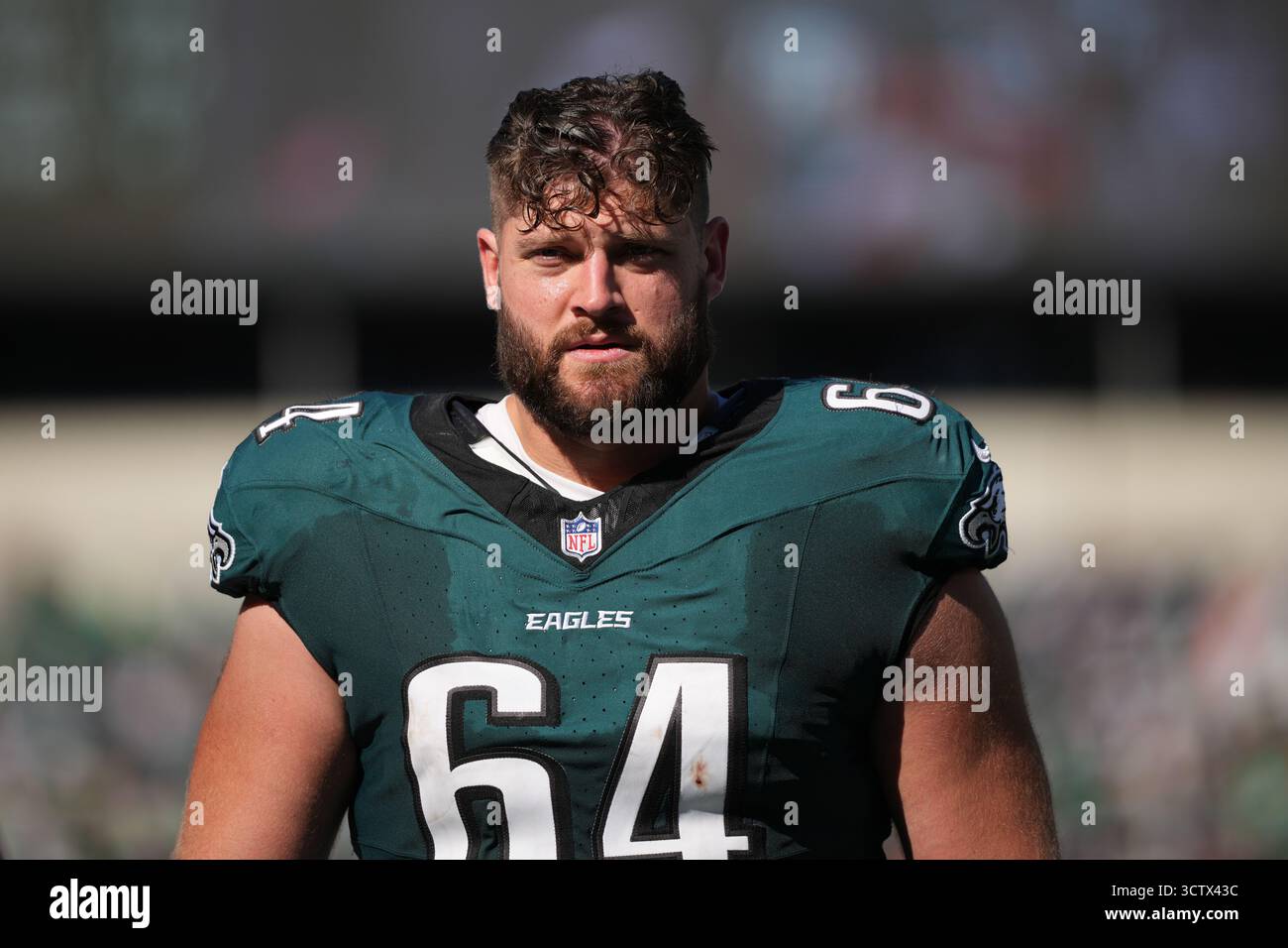 Philadelphia Eagles' Brett Toth walks off the field during halftime of ...