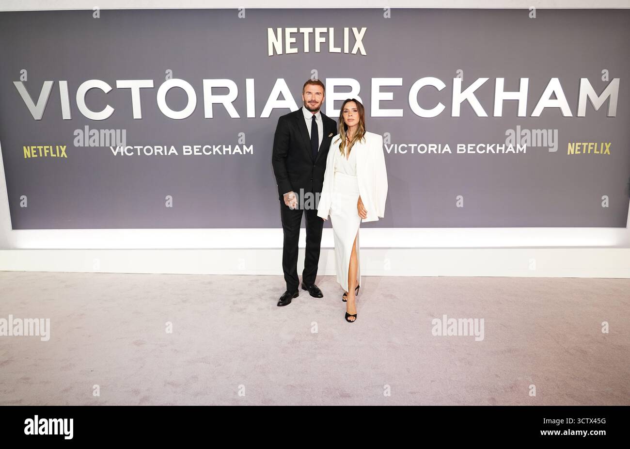 David Beckham and Victoria Beckham attending the world premiere of the ...