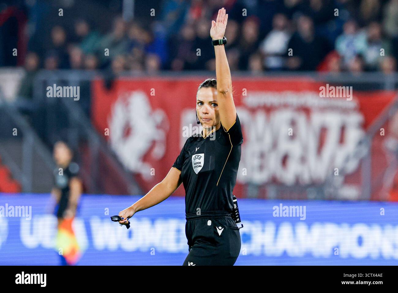 referee Marta Huerta De Aza gestures during the UEFA Women's Champions ...
