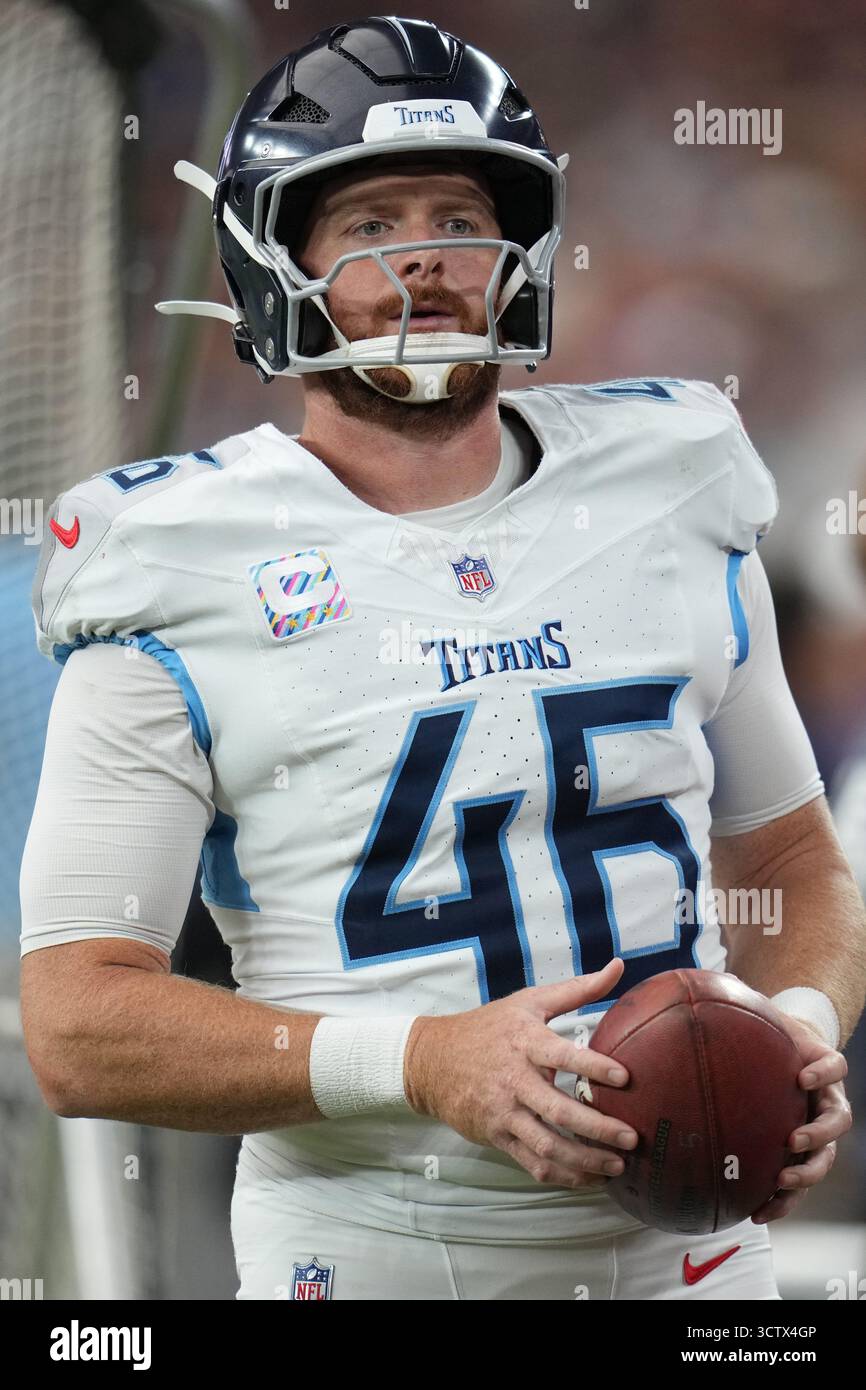 Tennessee Titans long snapper Morgan Cox (46) during an NFL football ...