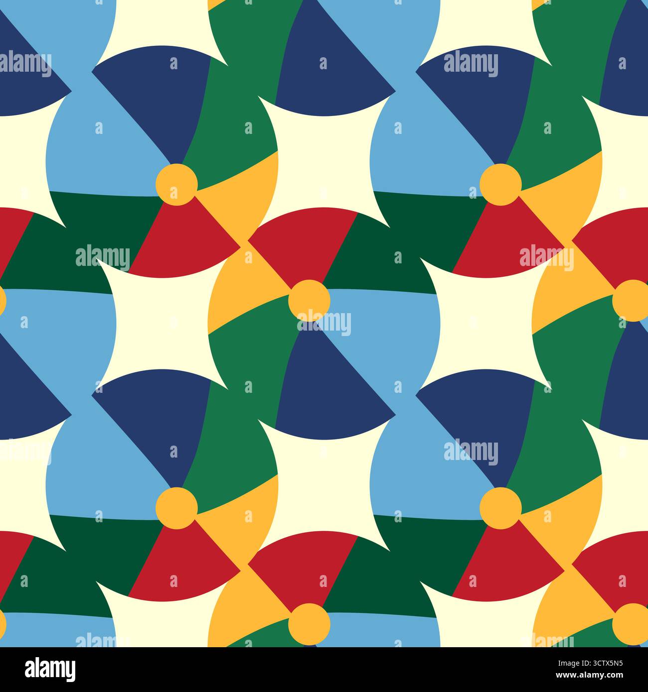 Seamless pattern with a colorful ball, circus and childrens play theme ...
