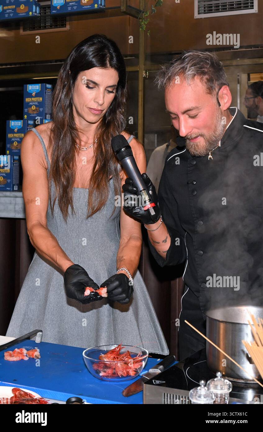 Milan, Italy De Cecco with Elisabetta Canalis and Jury Chechi ...