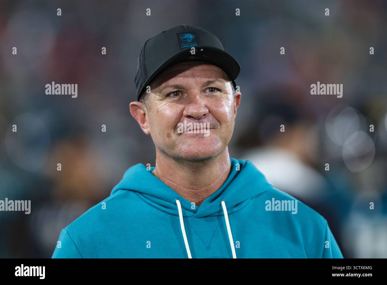 Jacksonville Jaguars manager of team security Gabe Rose walks the ...