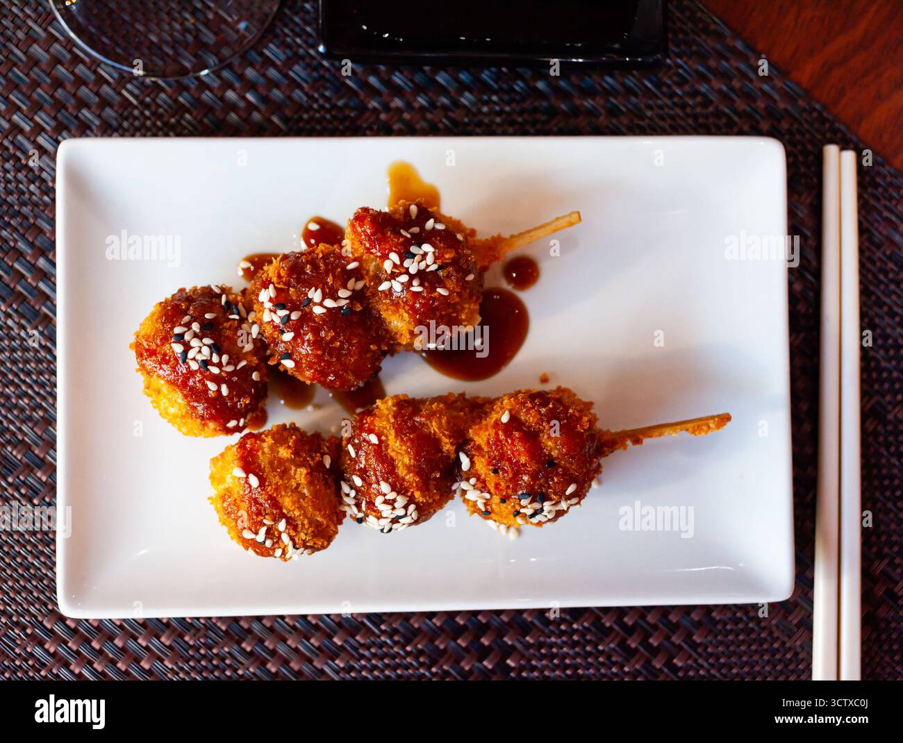 Tsukune japanese chicken meatballs hi-res stock photography and images ...