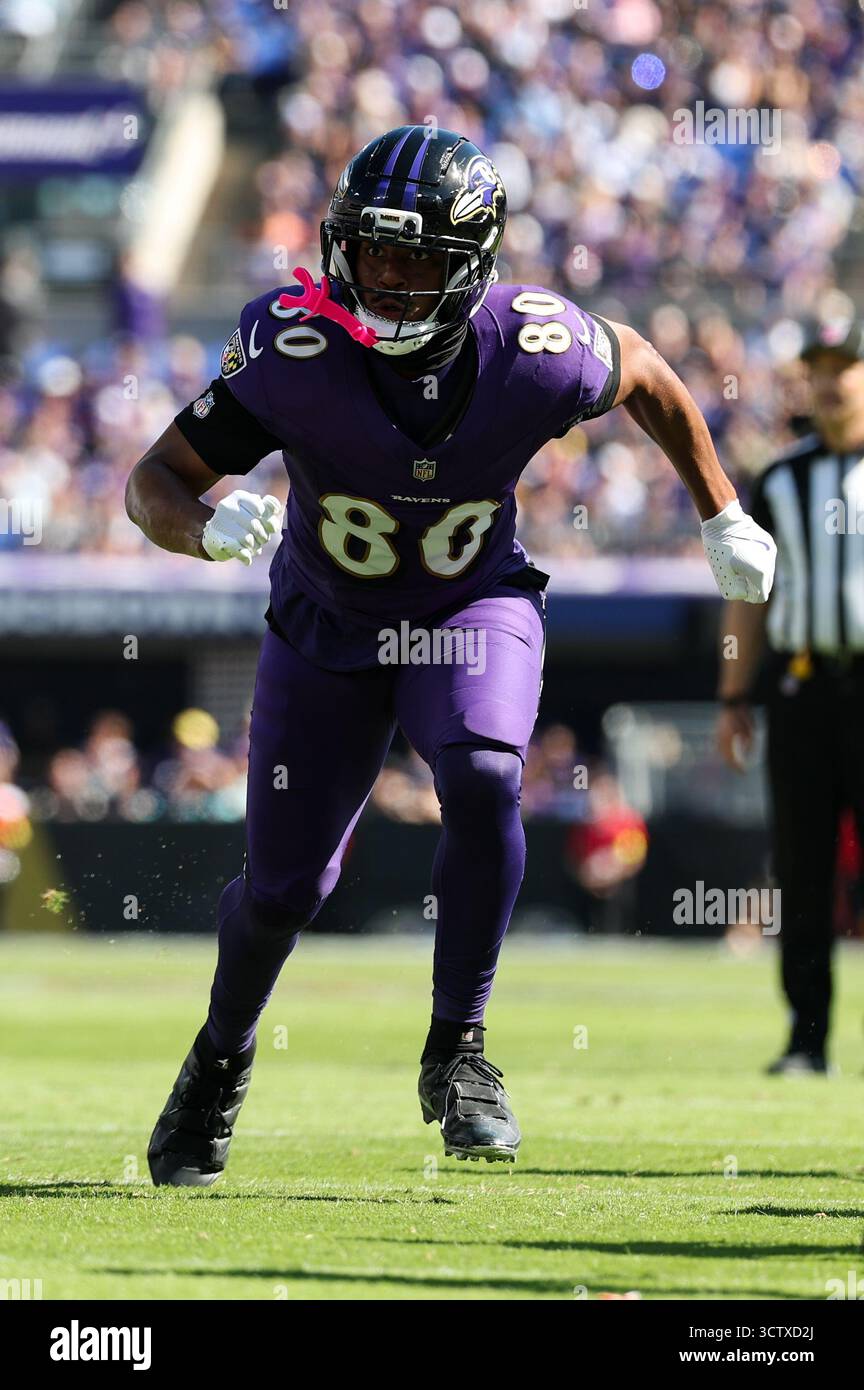 Baltimore Ravens tight end Isaiah Likely (80) in action during the ...