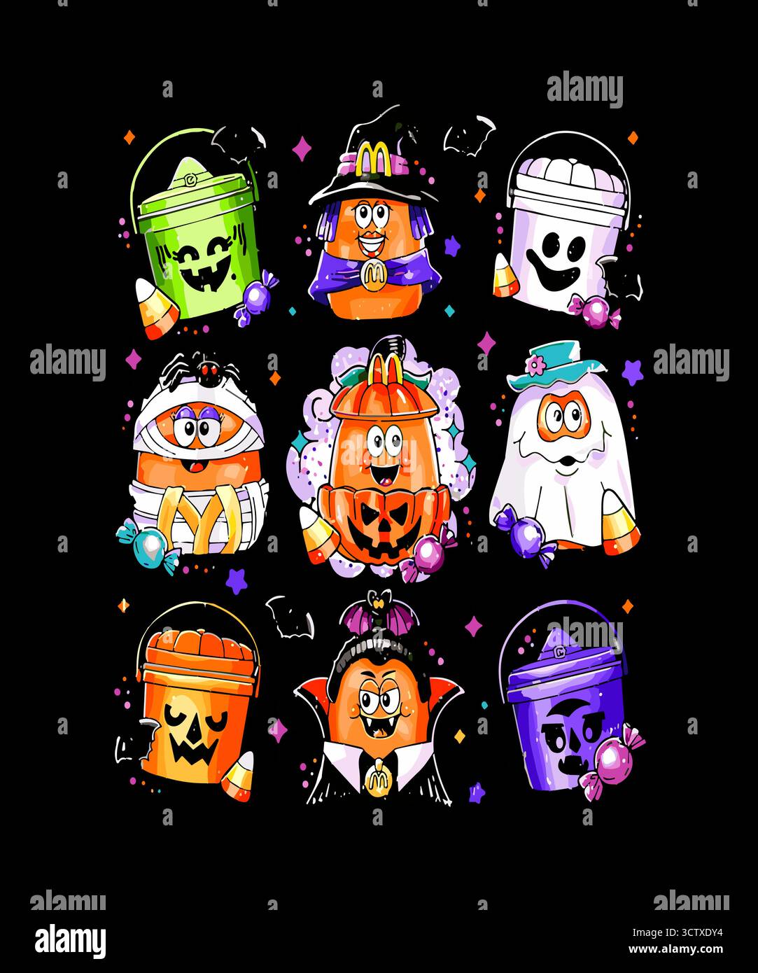 Love halloween chicken collect candy vector vectors hi-res stock ...