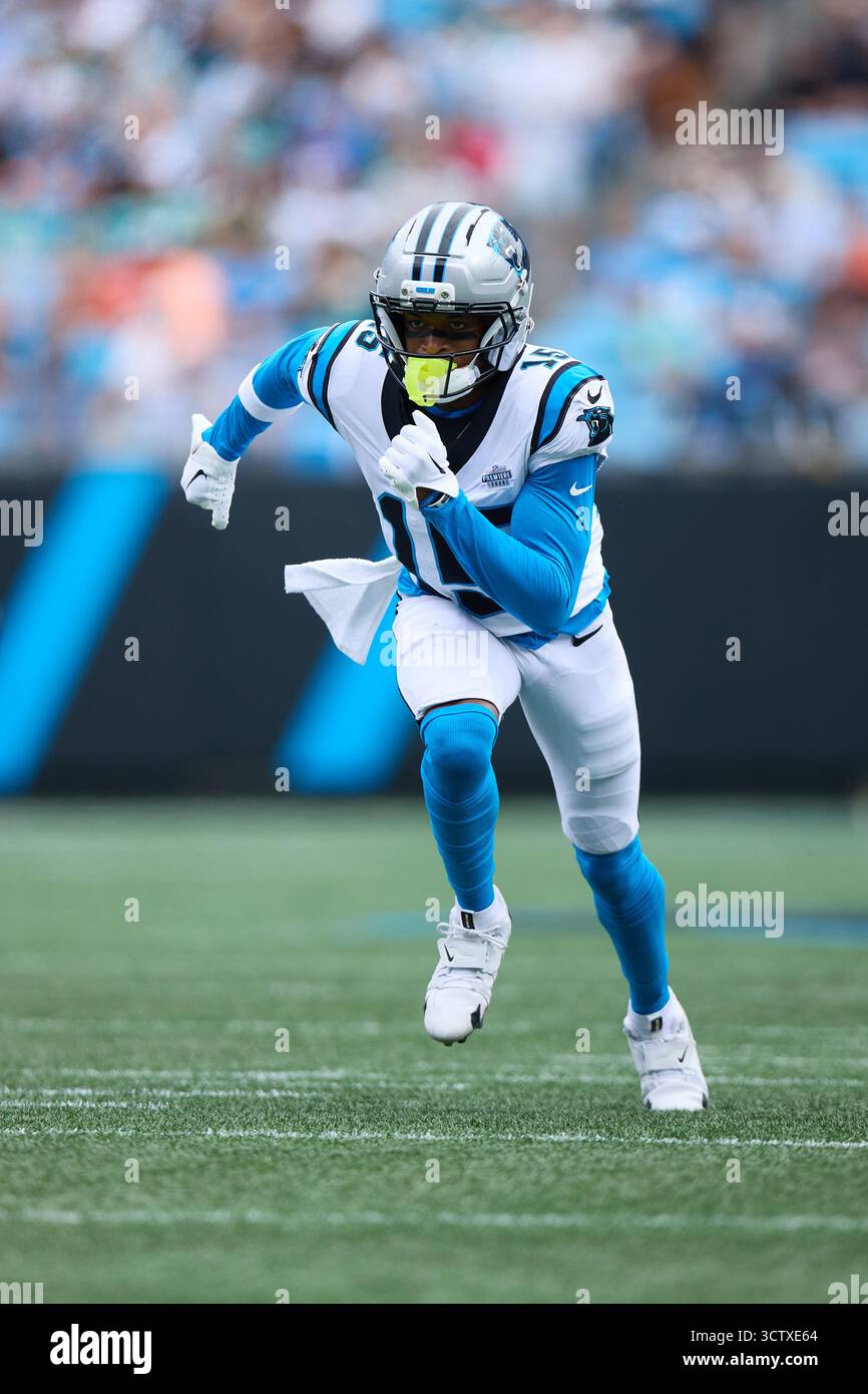 Carolina Panthers wide receiver Jimmy Horn Jr. (15) runs a route during ...