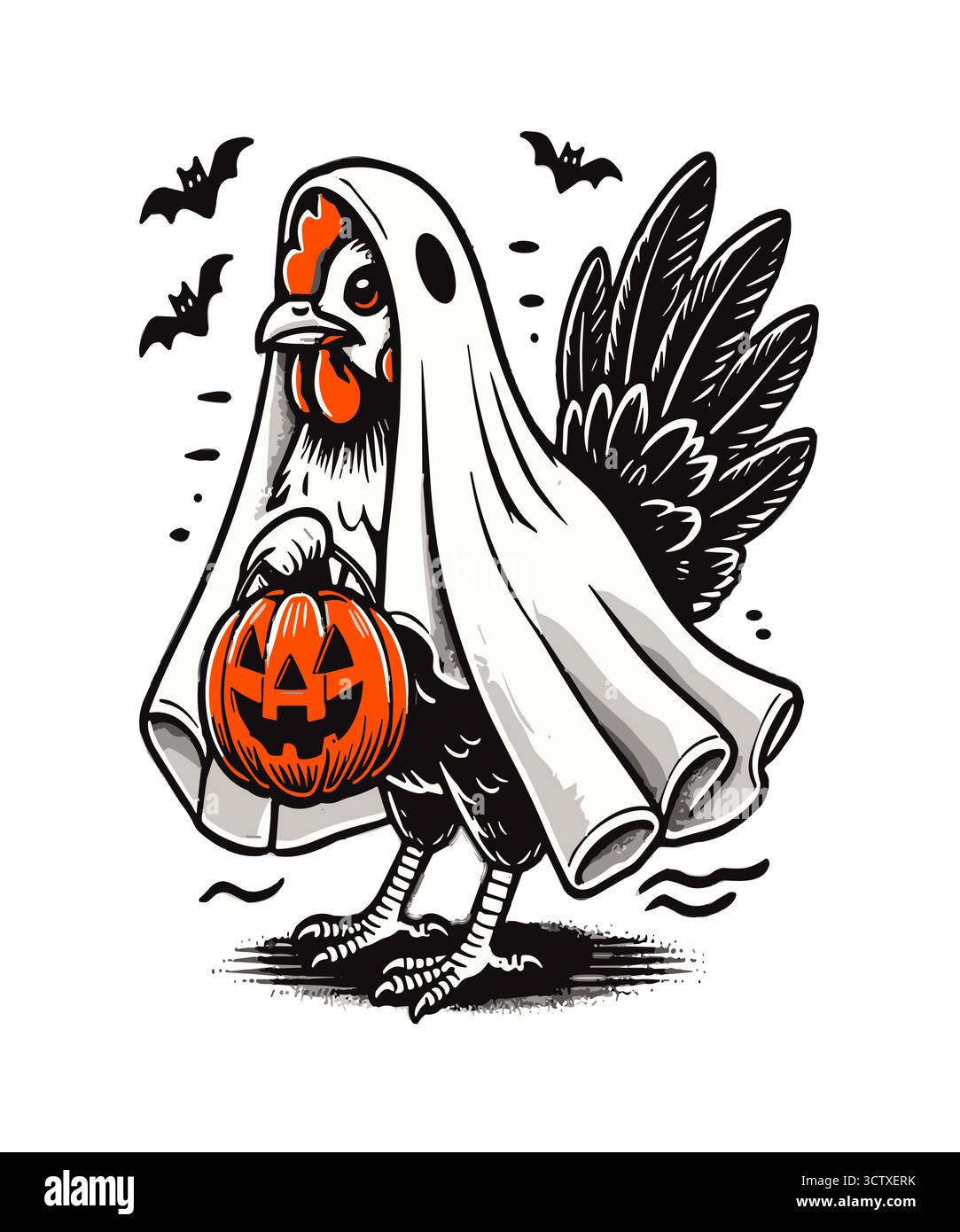 Love halloween chicken collect candy vector vectors hi-res stock ...