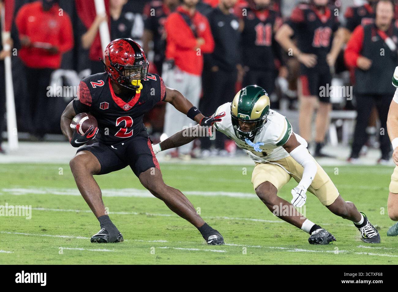 SAN DIEGO, CA - OCTOBER 03: San Diego State wide receiver Jordan Napier ...