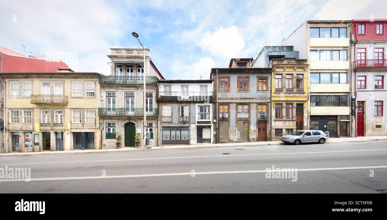 Porto, Portugal June 13 2025: View of a Porto street with a mix of ...