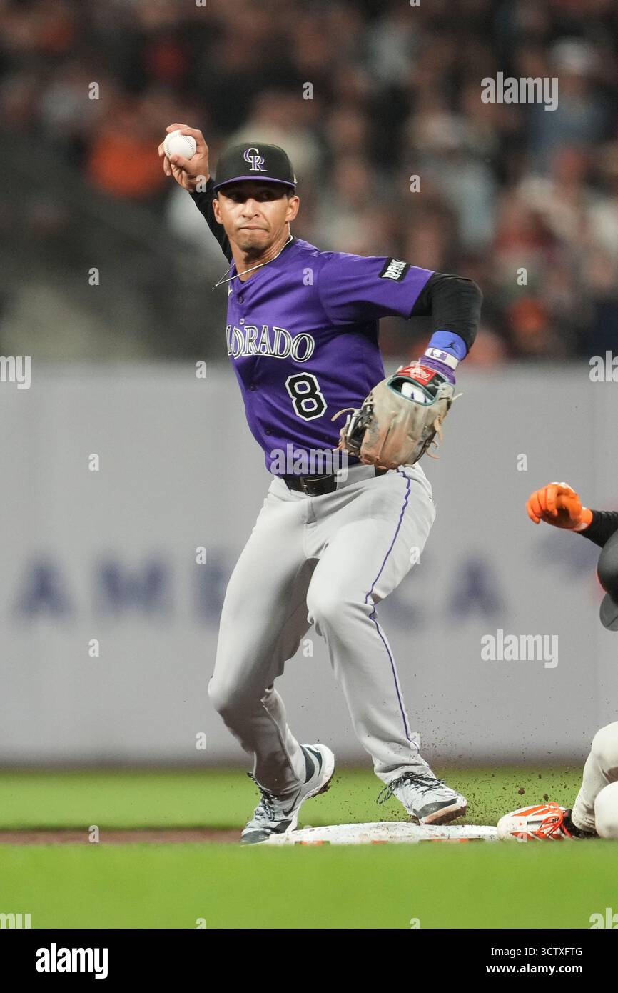 Colorado Rockies second baseman Ryan Ritter (8) during a baseball game ...